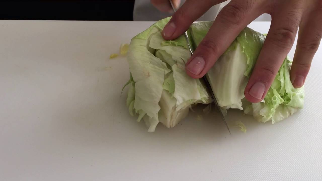 How to Cut Iceberg Wedges - YouTube
