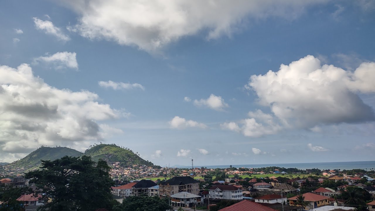 Sierra Leone it's a beautiful morning in Freetown. A balcony with a ...