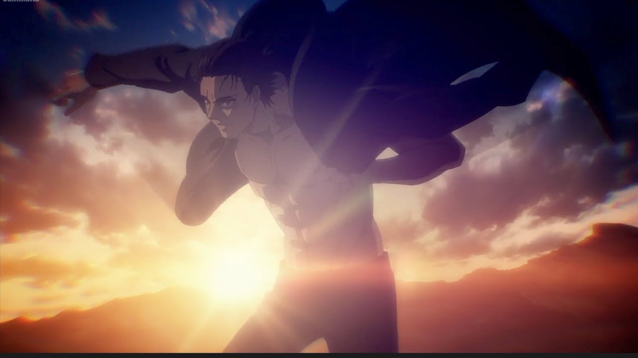 Attack On Titan - Eren cape scene - YouTube