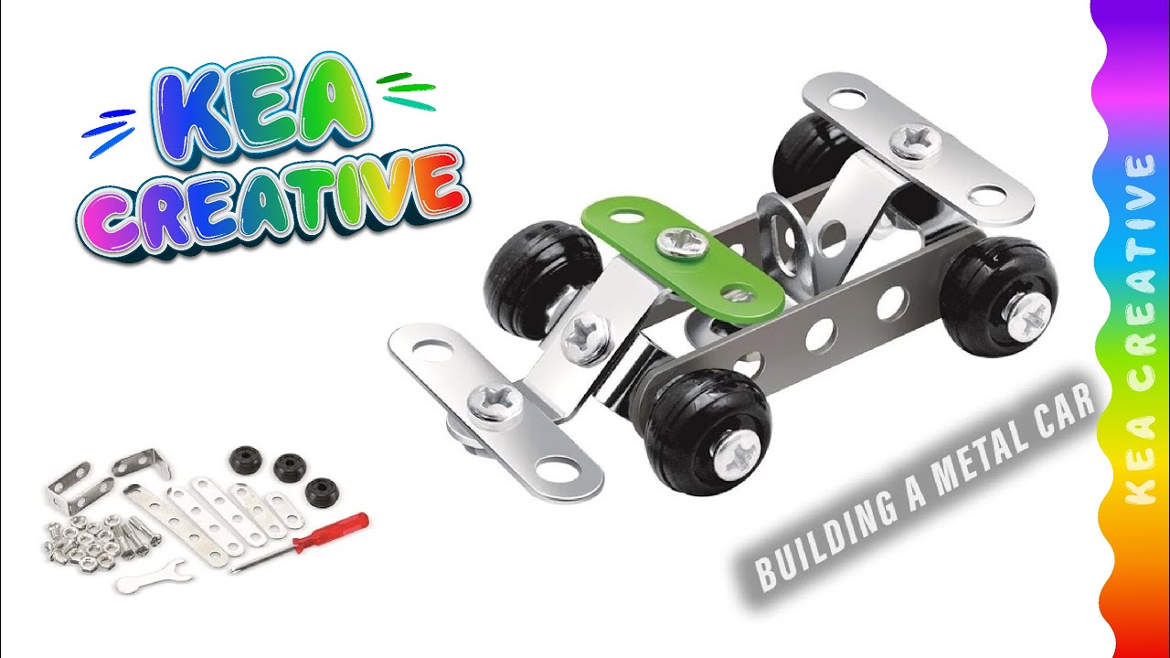 Metal car construction for children - YouTube