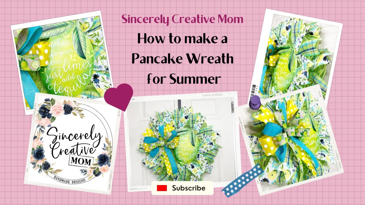 How to make a pancake wreath for summer - YouTube