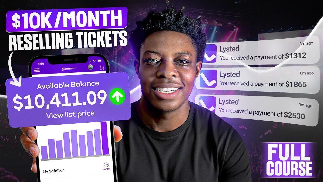 How I scaled to $10k/month Reselling Concert Tickets(1hr Full Course ...