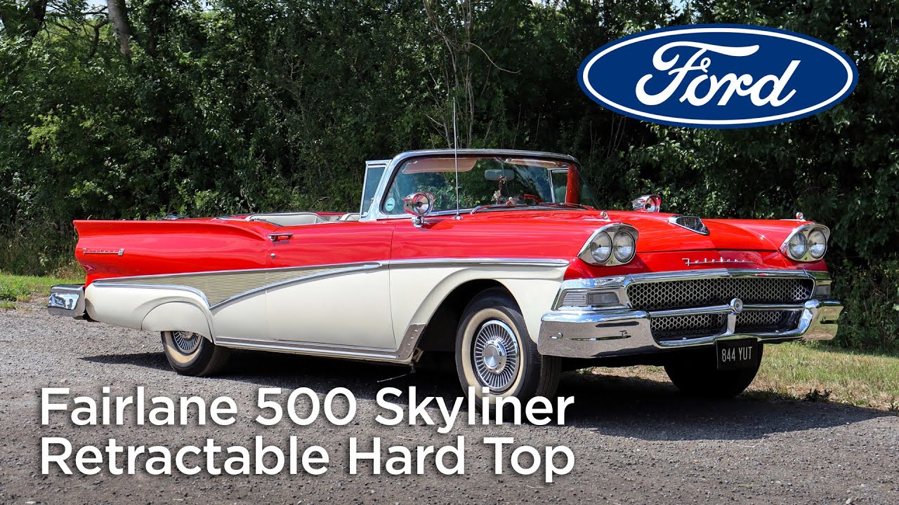 1958 Ford Fairlane 500 Skyliner Retractable Hard Top - YouTube