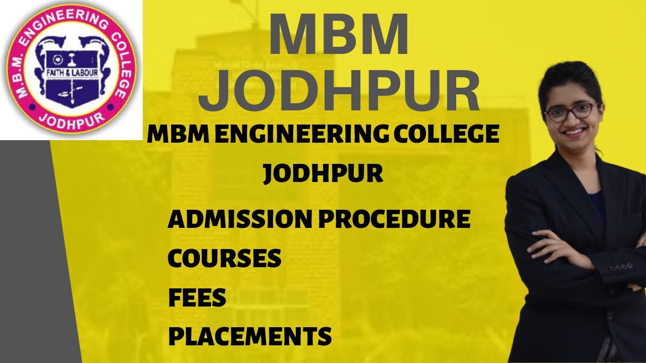 MBM Jodhpur | Admission Procedure | Courses | Fees | Placements - YouTube