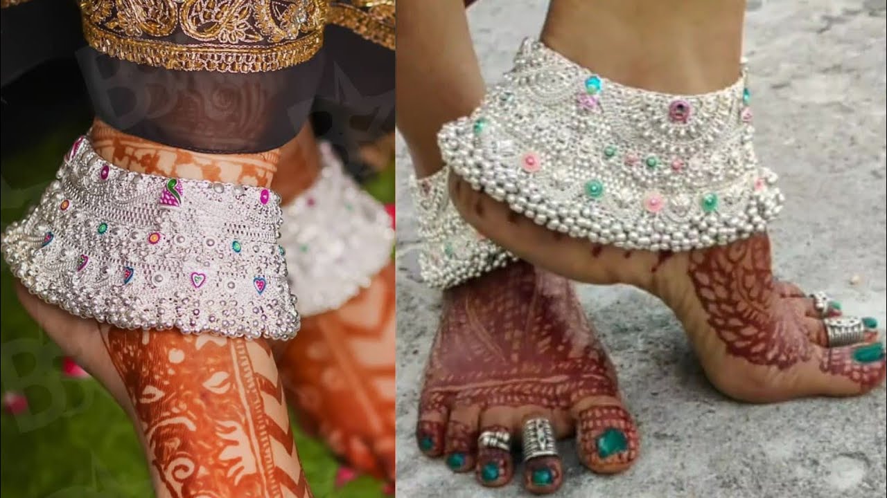 Bridal Payal Design Collection || Beautiful Bridal SilverAnklet ...