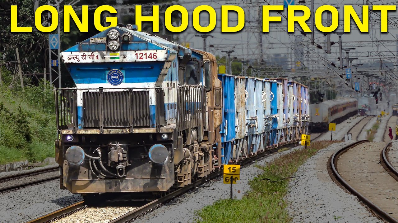 LONG HOOD FRONT EMD with a Short BOBYN Train | Indian Railways - YouTube