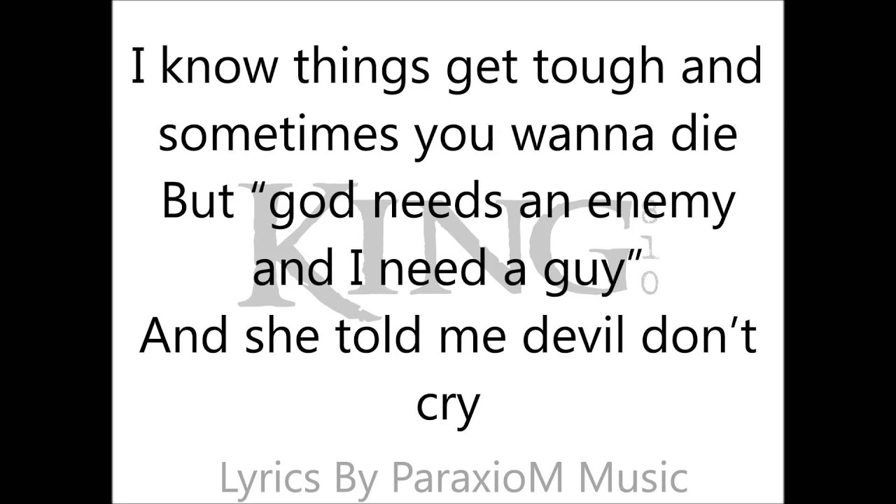 King 810 - Devil Dont Cry Lyrics - YouTube