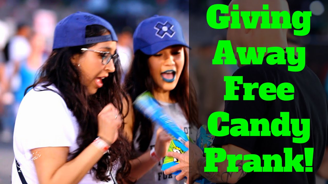 Giving Away Free Candy Public Prank! - YouTube