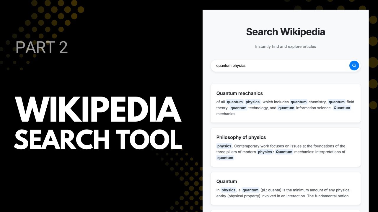 Create a Wikipedia Search Website with HTML, CSS & JavaScript – Step-by ...