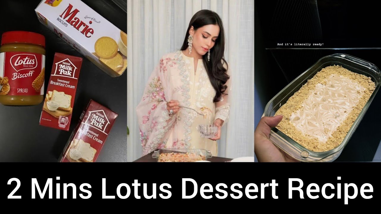 Ayesha Beigs 3 Ingredients Lotus Dessert Recipe|Lotus Dessert|Ayesha ...