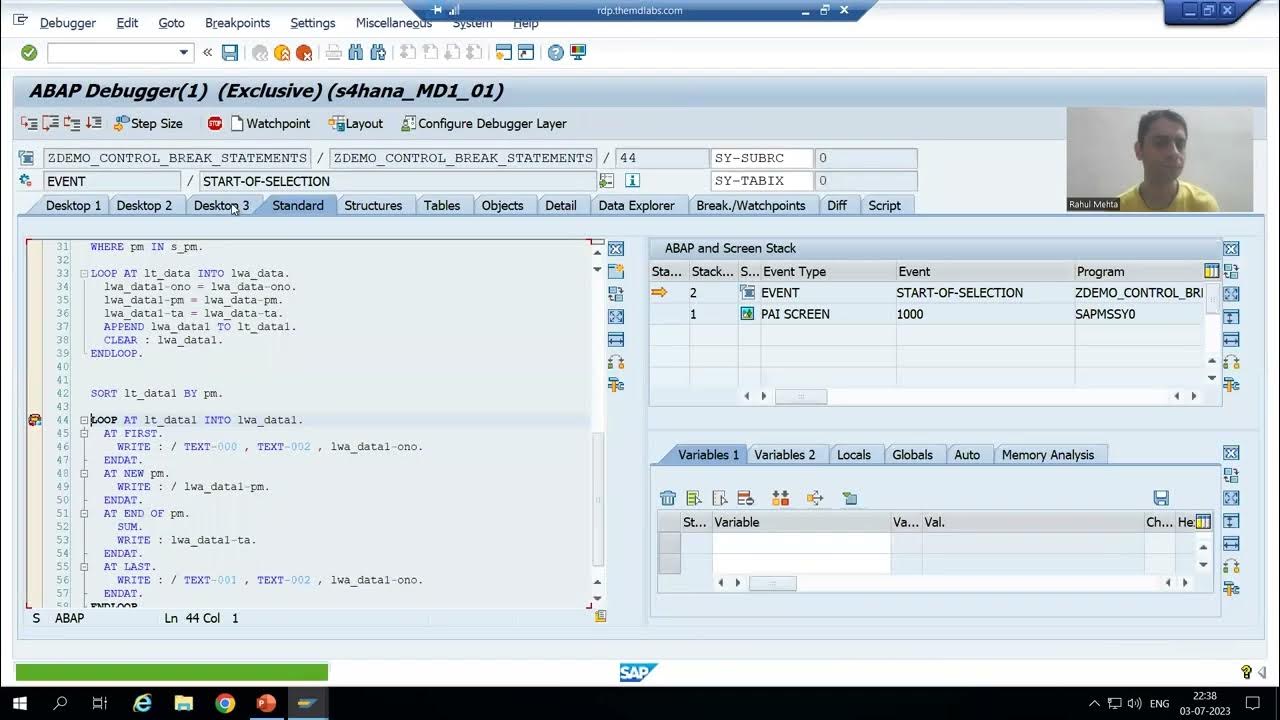 107 Abap Programming Control Break Statements Important Points Part5 Youtube