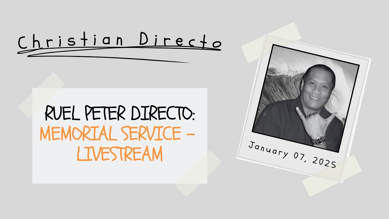 Ruel Peter Directo: Memorial Service - Livestream - YouTube