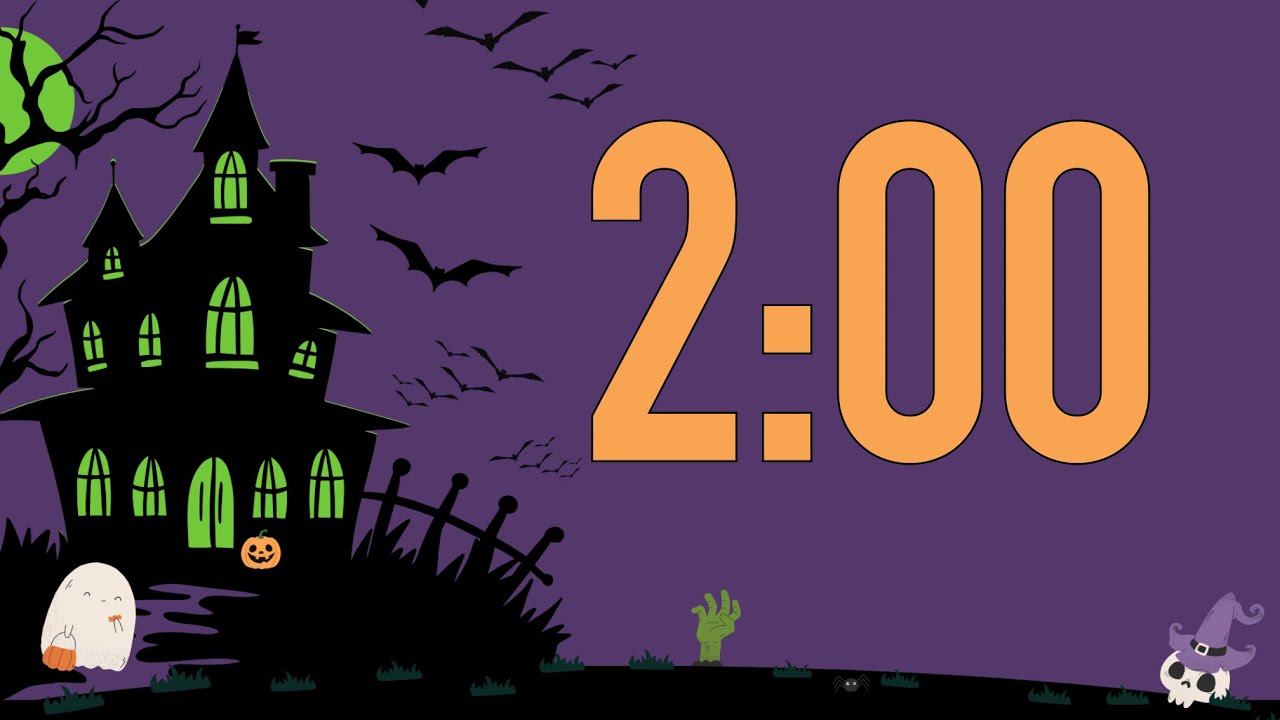 2 Minute Halloween Haunted House Timer (No Music, Spooky Electric Organ ...