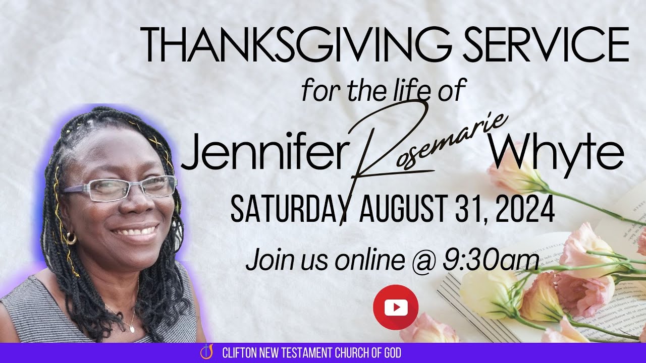 Celebration of Life || Jennifer Whyte || Sat. August 31, 2024 - YouTube