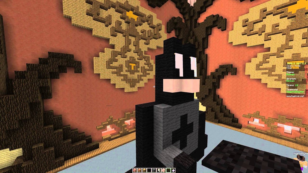 QUE BATMAN MÁS MONO (Build Battle Minecracft con Vegetta) - YouTube