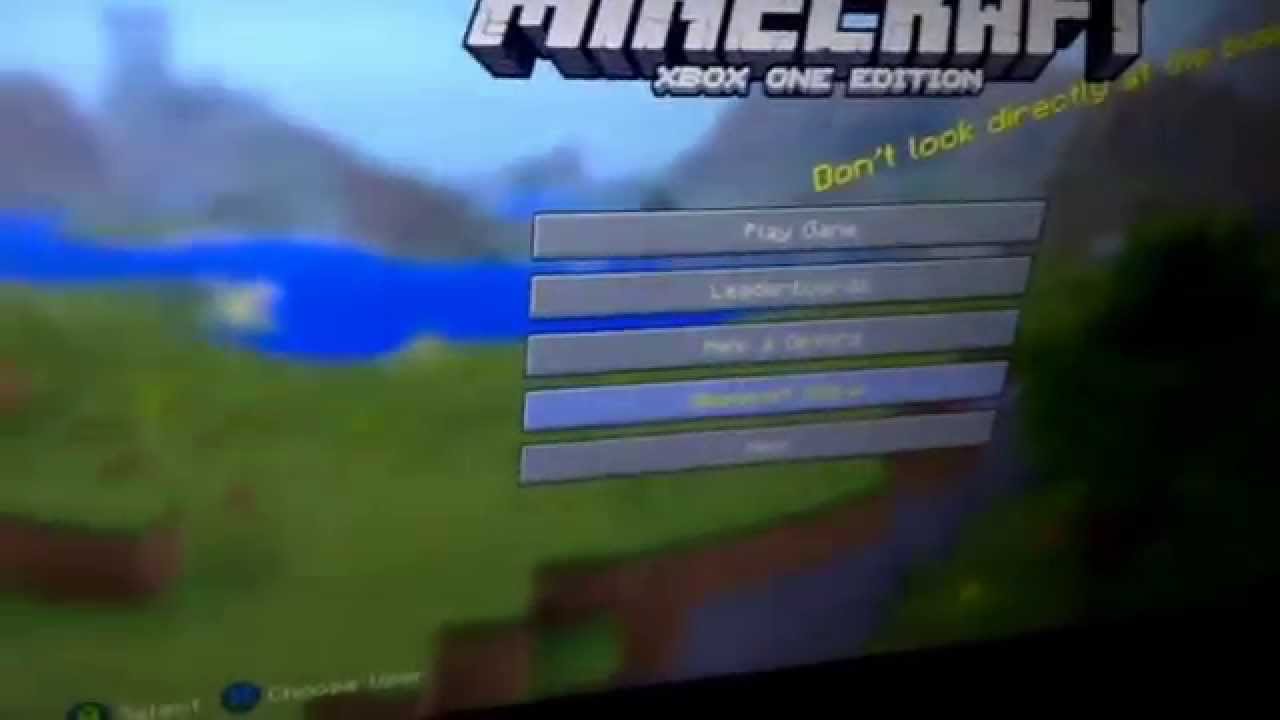 Minecraft xbox one wont load - YouTube