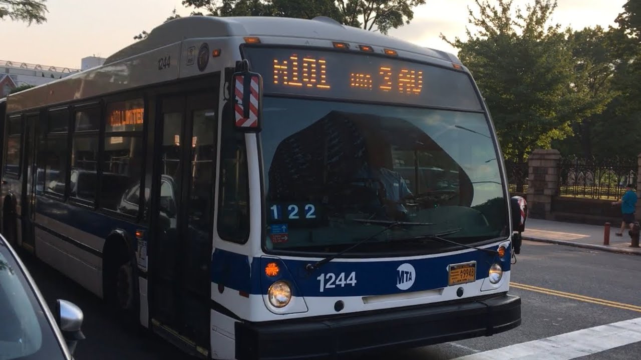 MTA NYC Bus NovaBus LFSA #1244 M101 LIMITED - YouTube