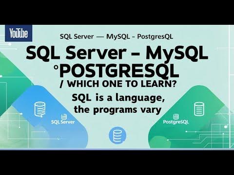 SQL SERVER - MySQL - PostgreSQL | Qual SQL aprender? SQL é uma Linguagem o que varia são os ...