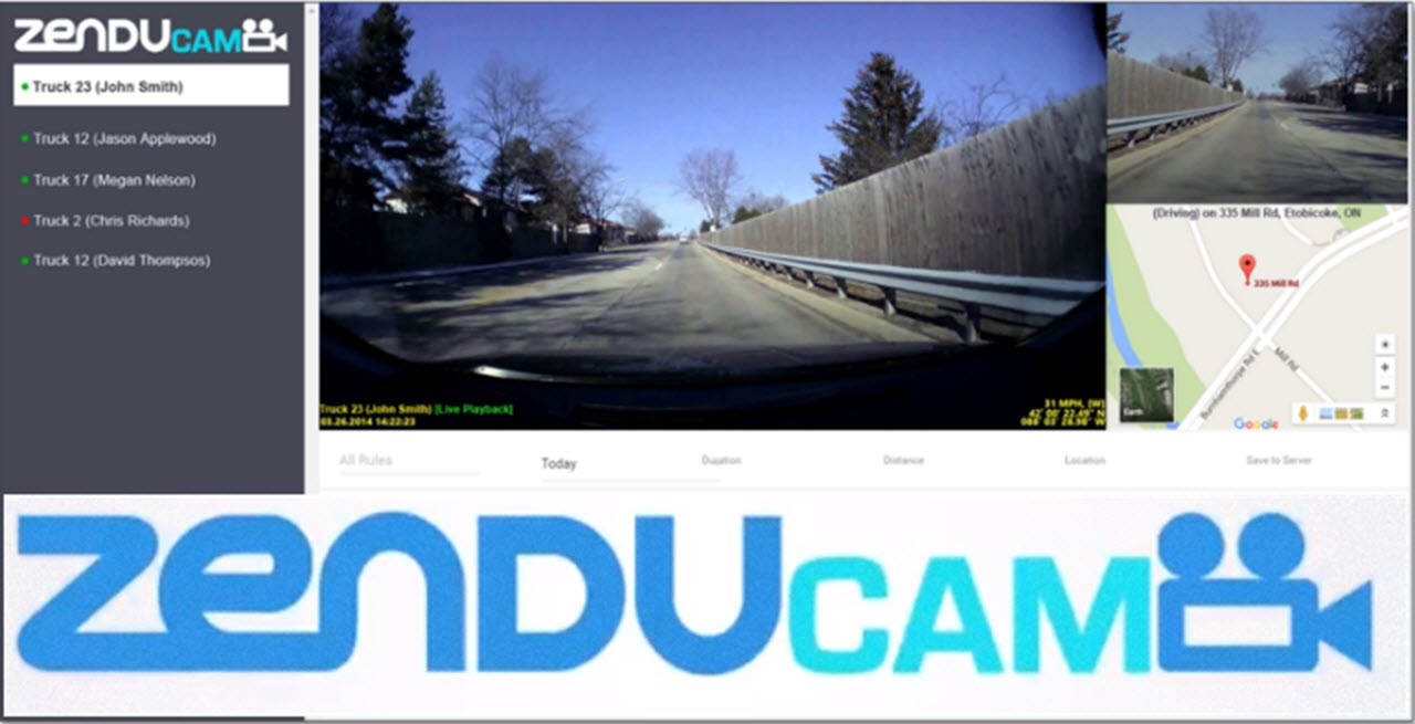 ZenduCAM HD Live Streaming Vehicle Incident Camera Dual Dash Camera ...