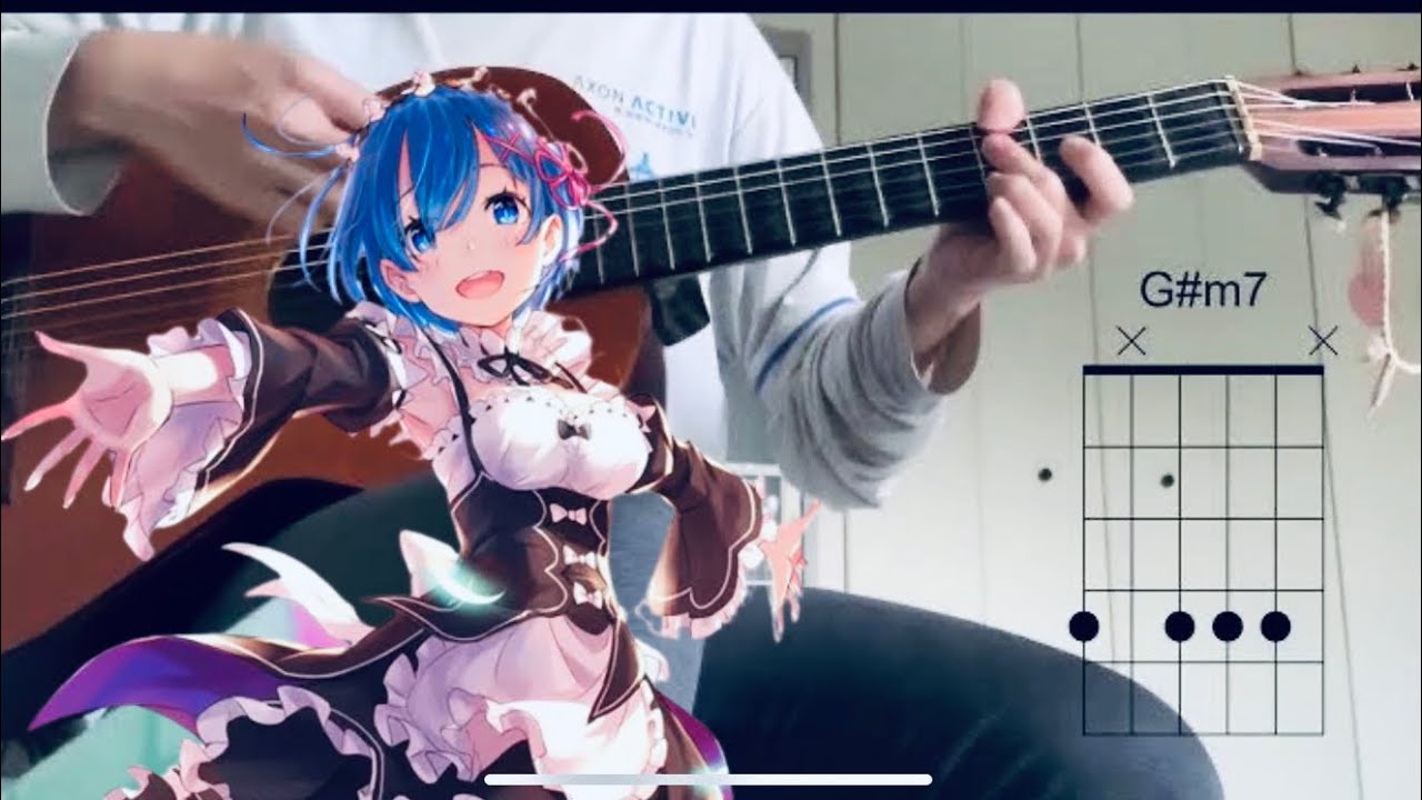 Re:Zero Episode 18 Insert Song『REM (Inori Minase) - Wishing』guitar ...