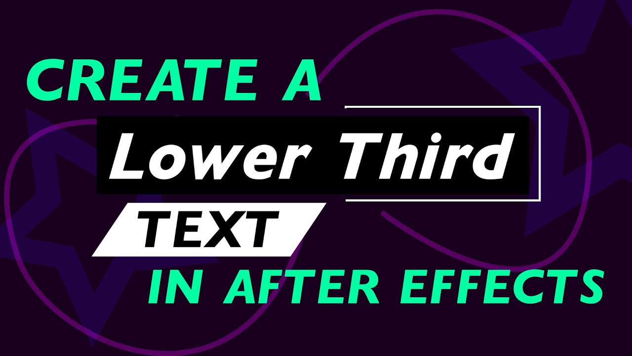 Creating a Lower Third Text Using Adobe After Effects - YouTube