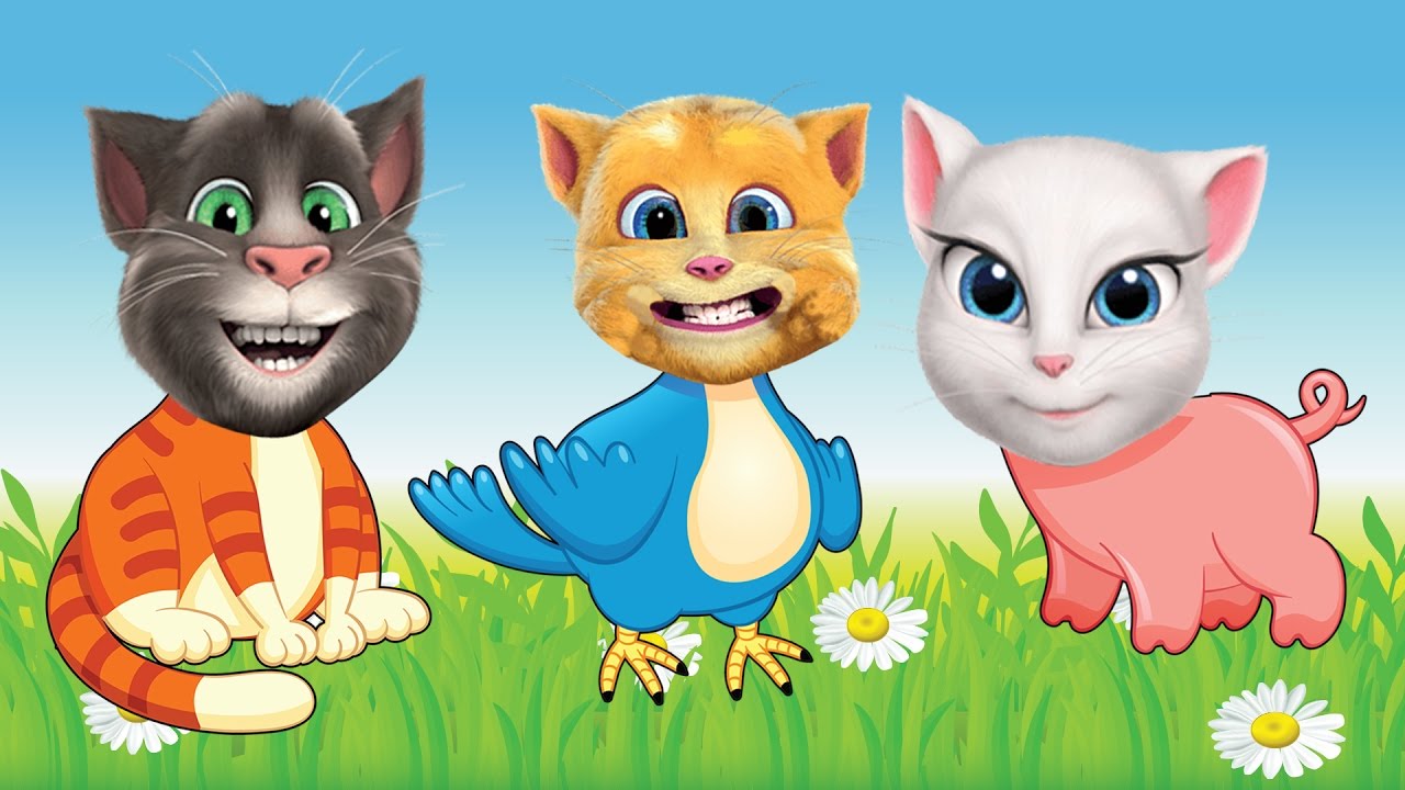 Talking Tom Cat / Talking Tom And Friends / Mega Finger Family ...