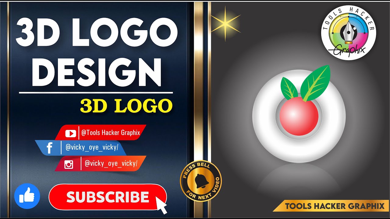 3D logo design, How to make 3D Design - YouTube