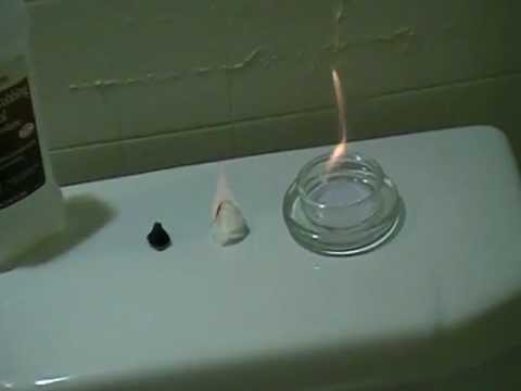 Making Fire with Rubbing Alcohol - YouTube