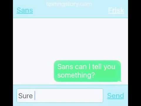 Sans x Frisk Text story! - YouTube