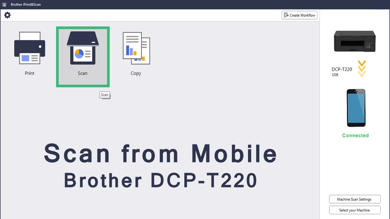 Mobile Print || BROTHER DCP T220 PRINTER || Mobile se scan/print kaise ...