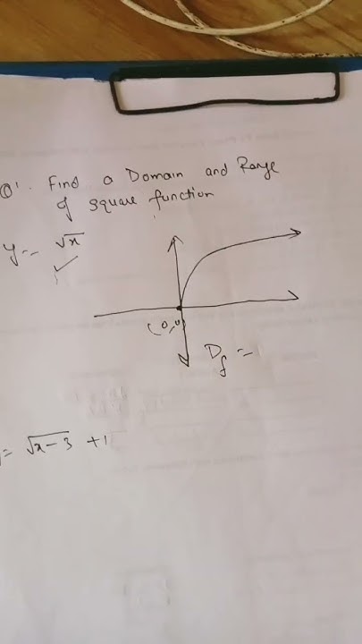 Domain and Range of Square root function#Relation and function#class11# ...