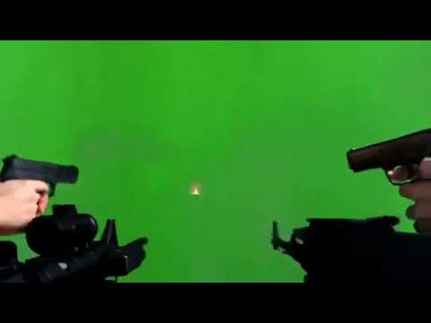 Gun fire at me green screen effect
