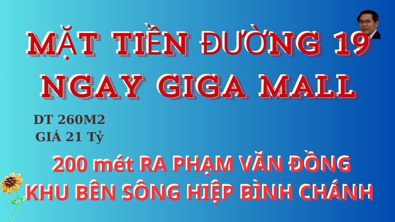 N069 Bán Lô Đất 260m2 Mặt Tiền Đường Số 19, Hiệp Bình Chánh, Ngay Giga Mall, - YouTube