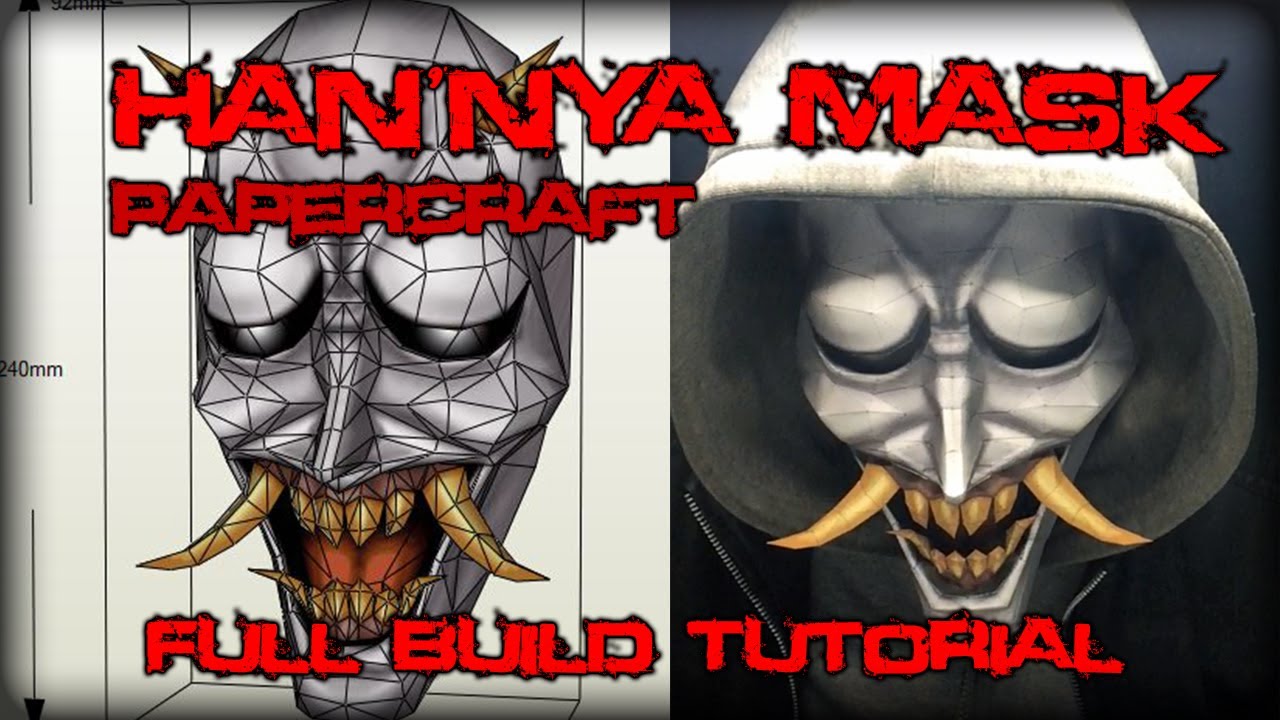 Han'nya Mask PAPERCRAFT Step by Step Build | Low Budget Papercraft ...