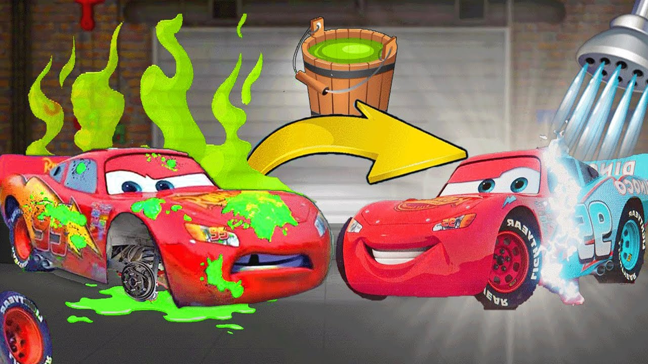 EXTREME REPAINT LIGHTNING MCQUEEN and PIXAR CARS in BeamNG.drive - YouTube