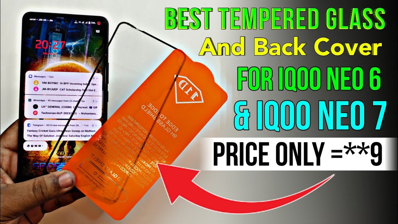 Tempered Glass For IQoo Neo 6 & IQoo Neo 7 | Best Gaming Tempered Glass ...