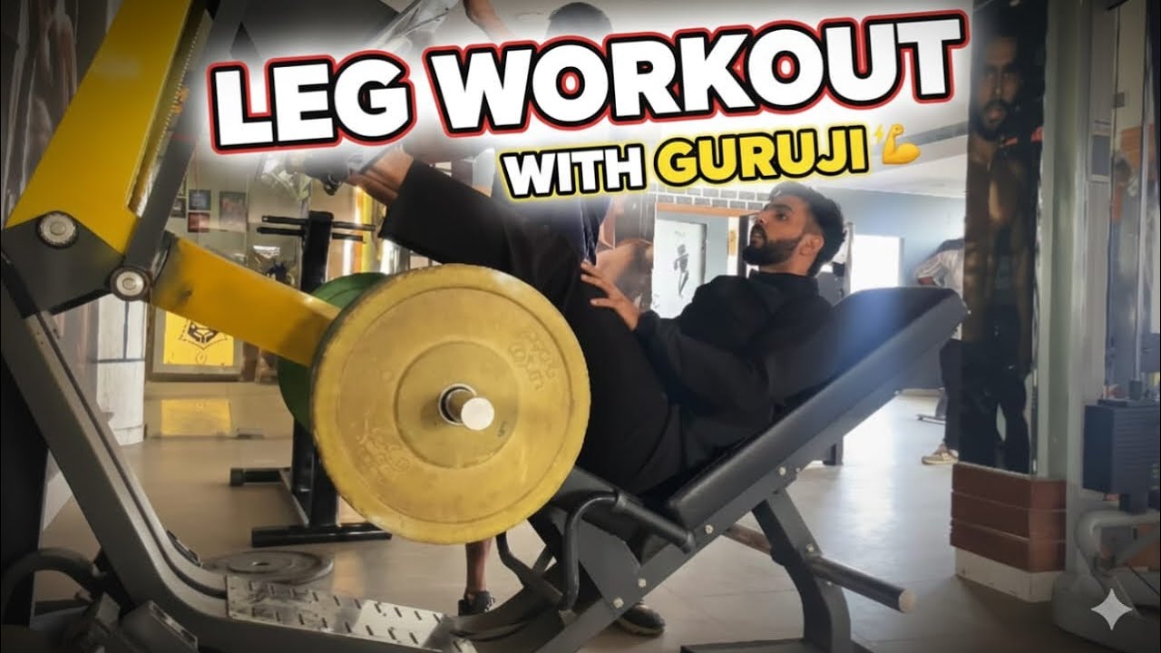 Leg workout with Guru Jii #gym - YouTube