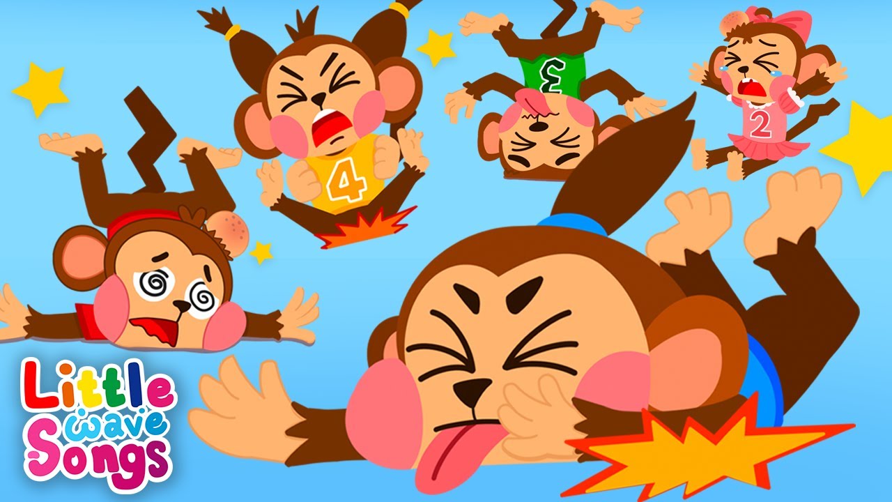 Five Little Monkeys Jumping on the Bed | Nursery Rhymes For Kids ...