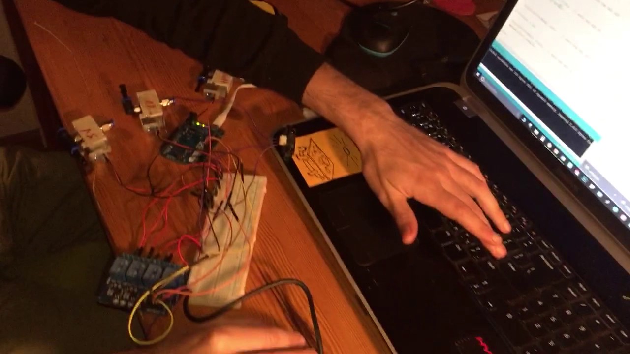 Arduino sharpIR air solenoid valve. - YouTube