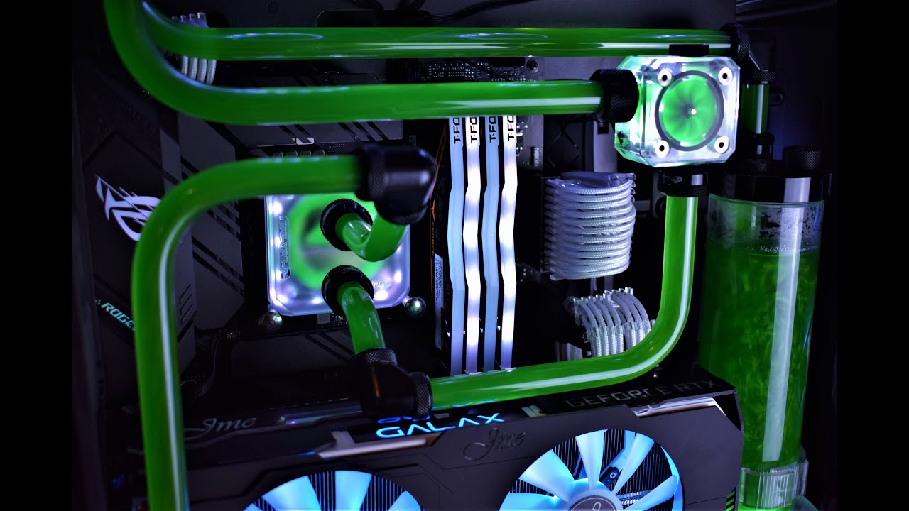Sir James water cooled gaming rig - YouTube