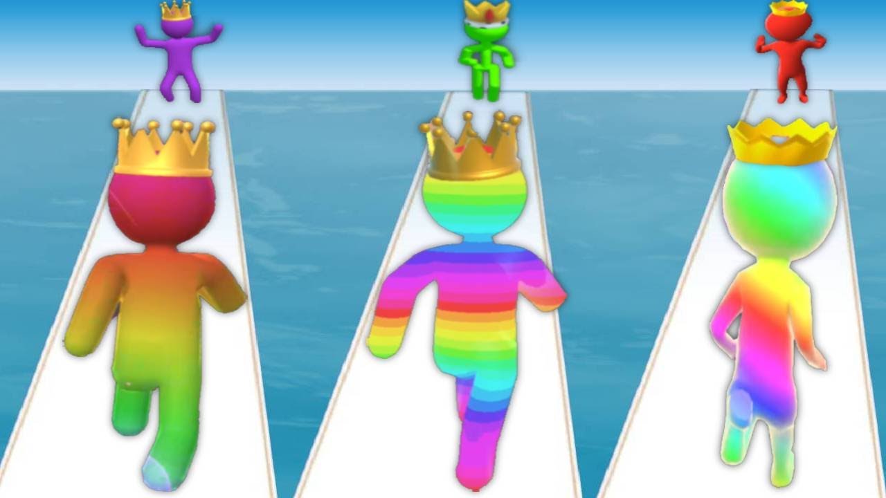 GIANT RUSH vs SOLO LEVELING vs COLOR RACE 3D - Triple Stickman Gameplay ...