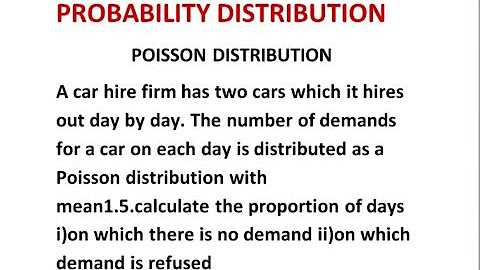 Probability -Poisson Distribution - YouTube