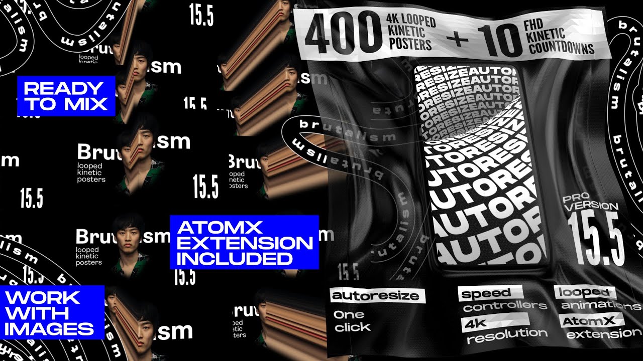 Seamless Loop Kinetic Posters v15 5 - YouTube