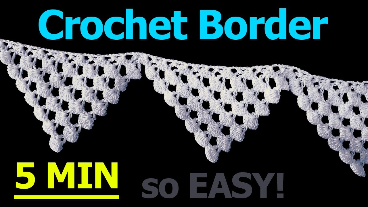 💖Beautiful Crochet Border & Edging from thin cotton threads. Easy ...