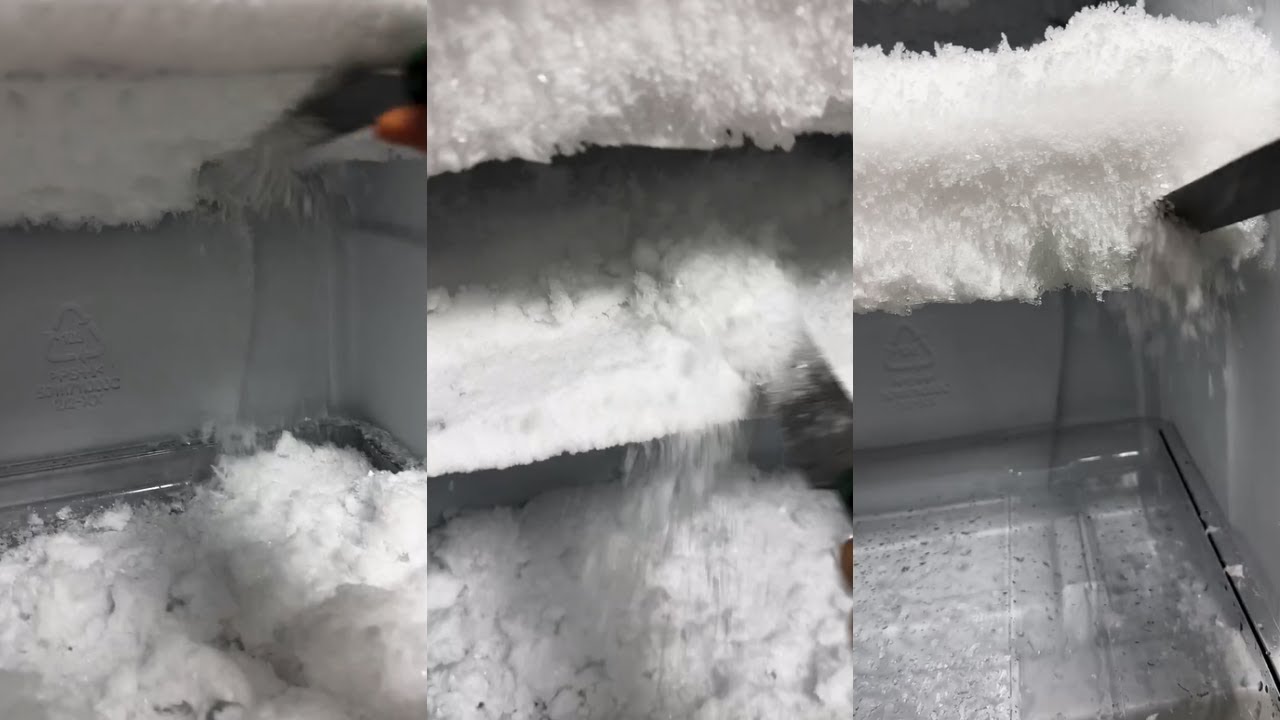 Deep Freezer Frost Scraping Powdery Crunch Ice Eating ASMR ️ ️| 氷を食べる音 ...