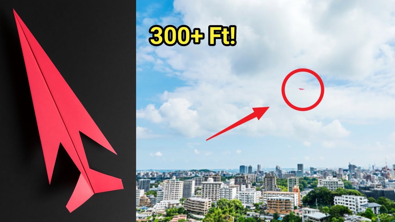 How to Make a Long distance flying Paper Airplane That Flies OVER 300 ...