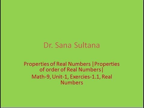 Order Properties of Real numbers | math-9| unit-1| Real numbers ...