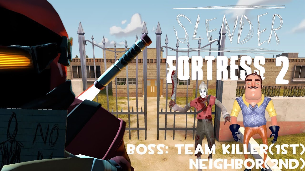 Slender Fortress 2:Baldi Education(BOSS:Team Killer, Neighbor) - YouTube