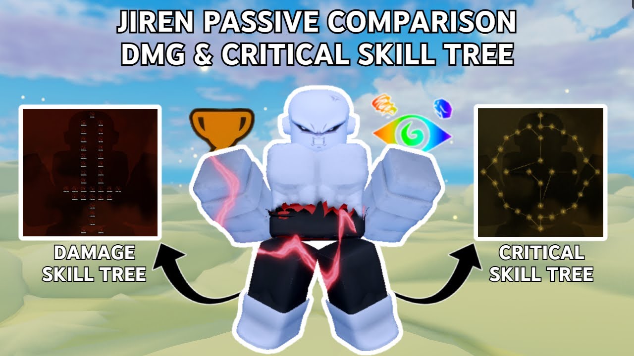 Jiren CRITICAL vs DAMAGE Skill Tree!! How Big The Difference?? | Roblox ...