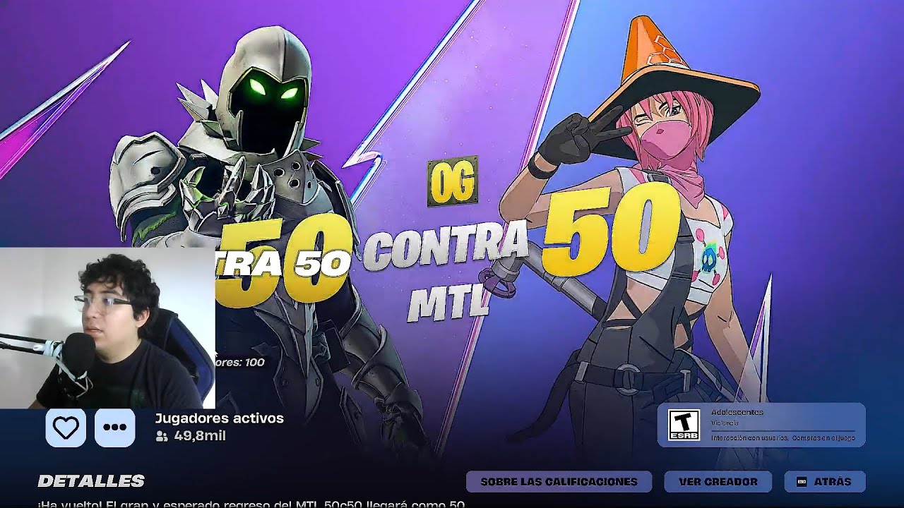 50vs50 en fortnite og - YouTube